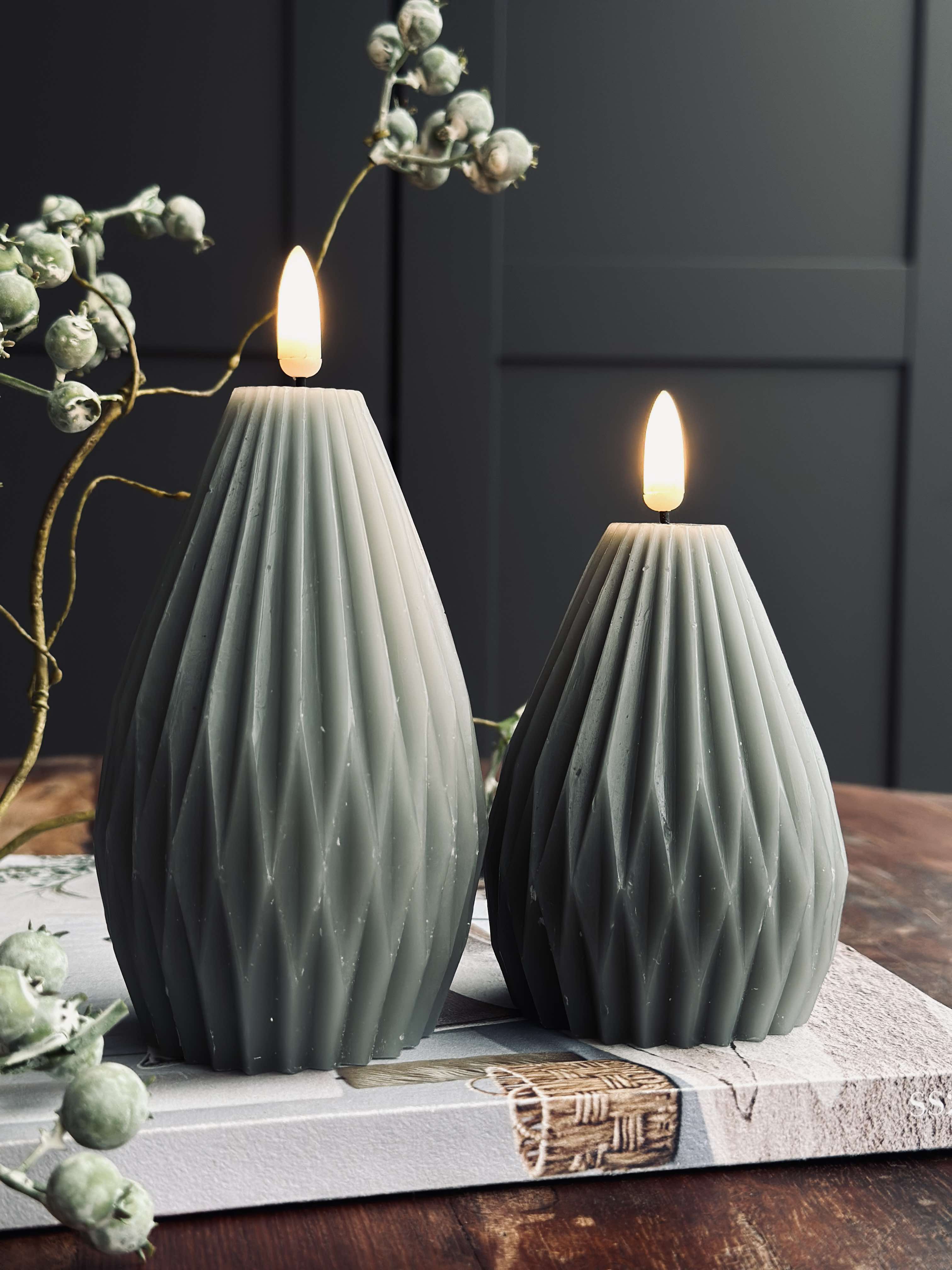 LED Bloklys / Riller – 2 stk Grøn – VIAMAJA