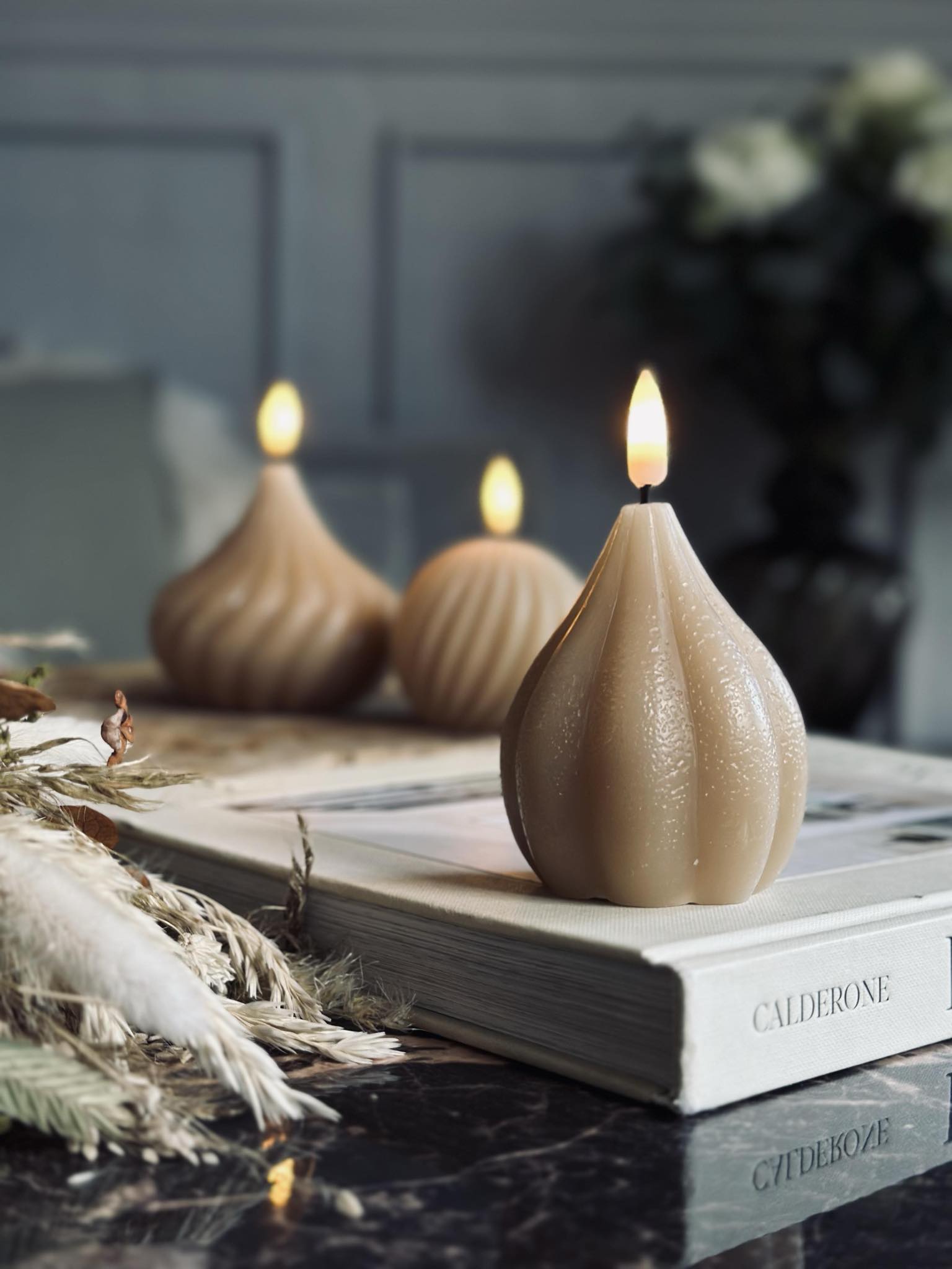 LED Onion lys - flere farver – vokslys med timer – VIAMAJA