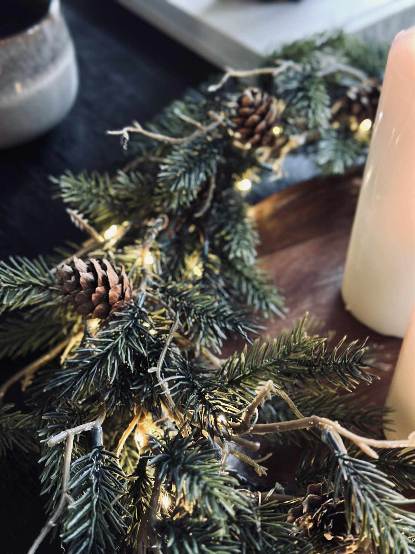 Julekrans med lys - Uden sne – Kunstig krans – VIAMAJA