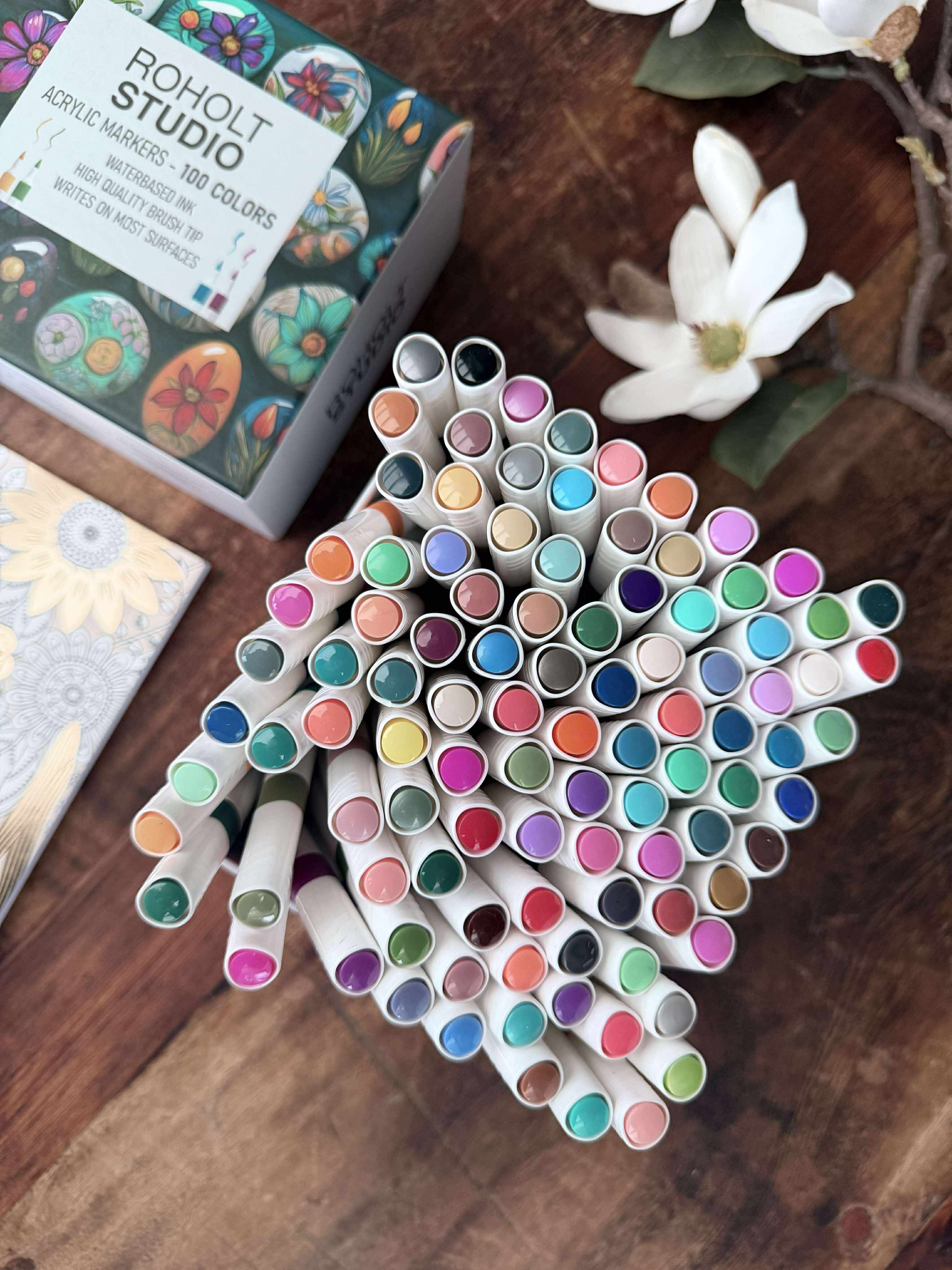 Akryl Markers - 100 stk. God til stenmaling – VIAMAJA