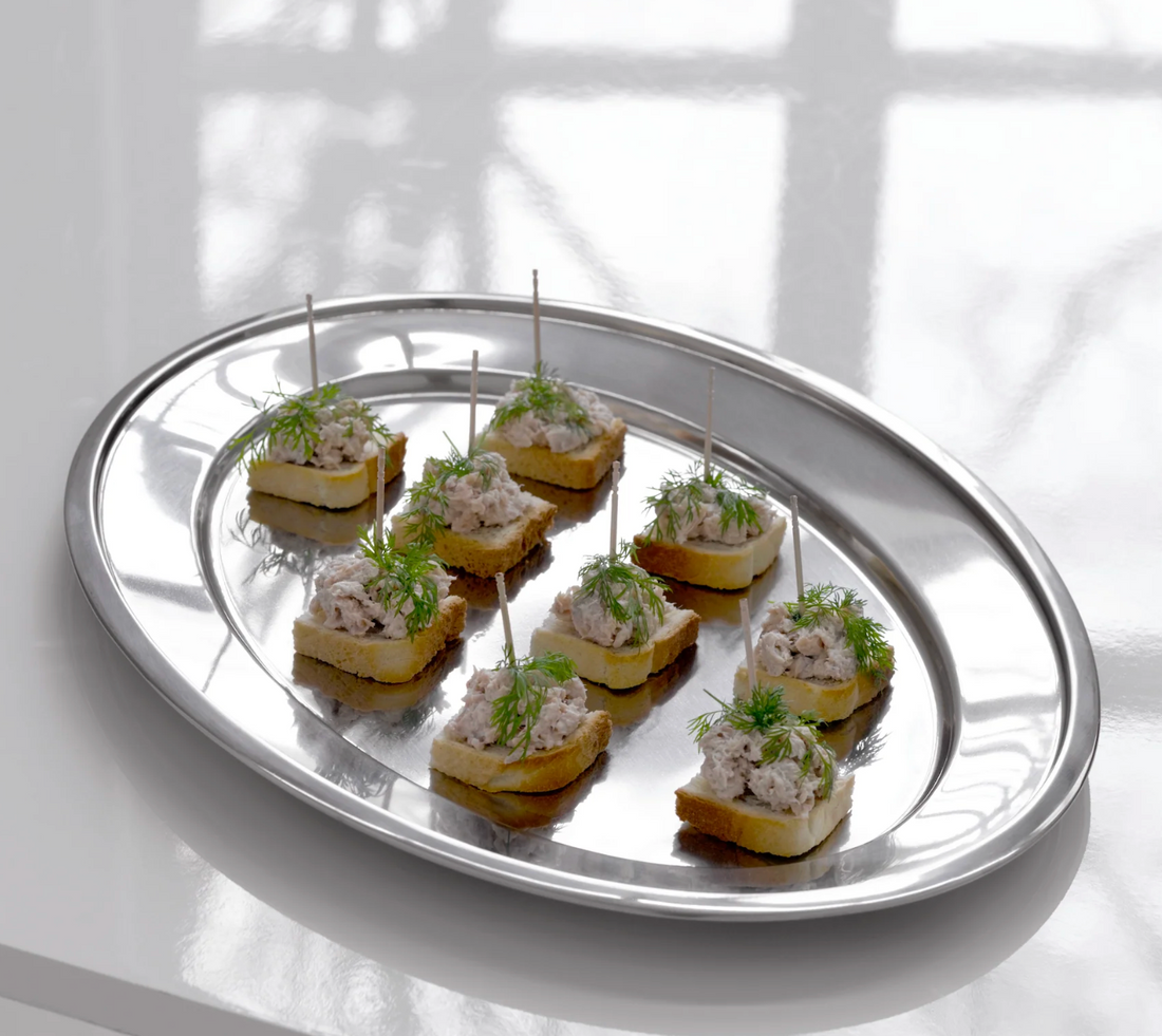 Ovalt fad Rustfrit Stål - 45x29 – VIAMAJA