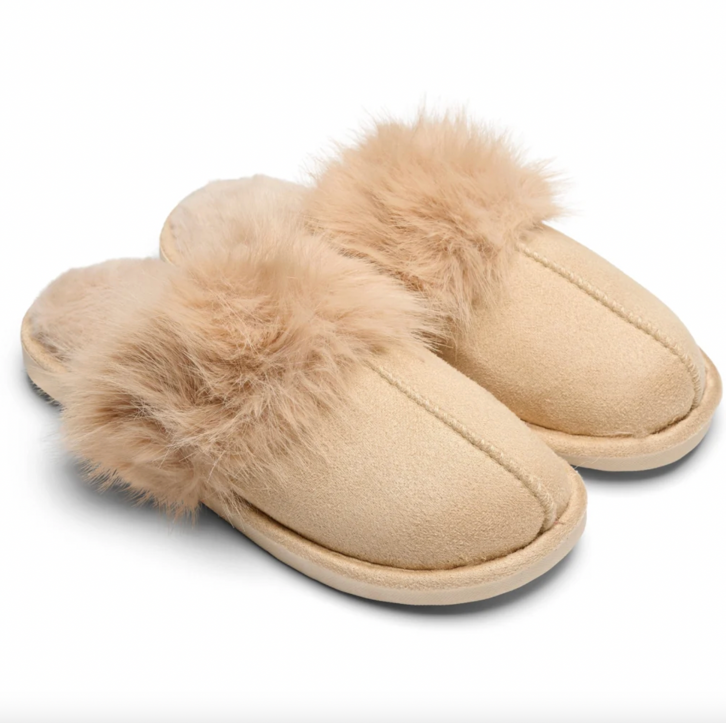 Hjemmesko - Lys Beige – ruskind, ensfarvet – VIAMAJA