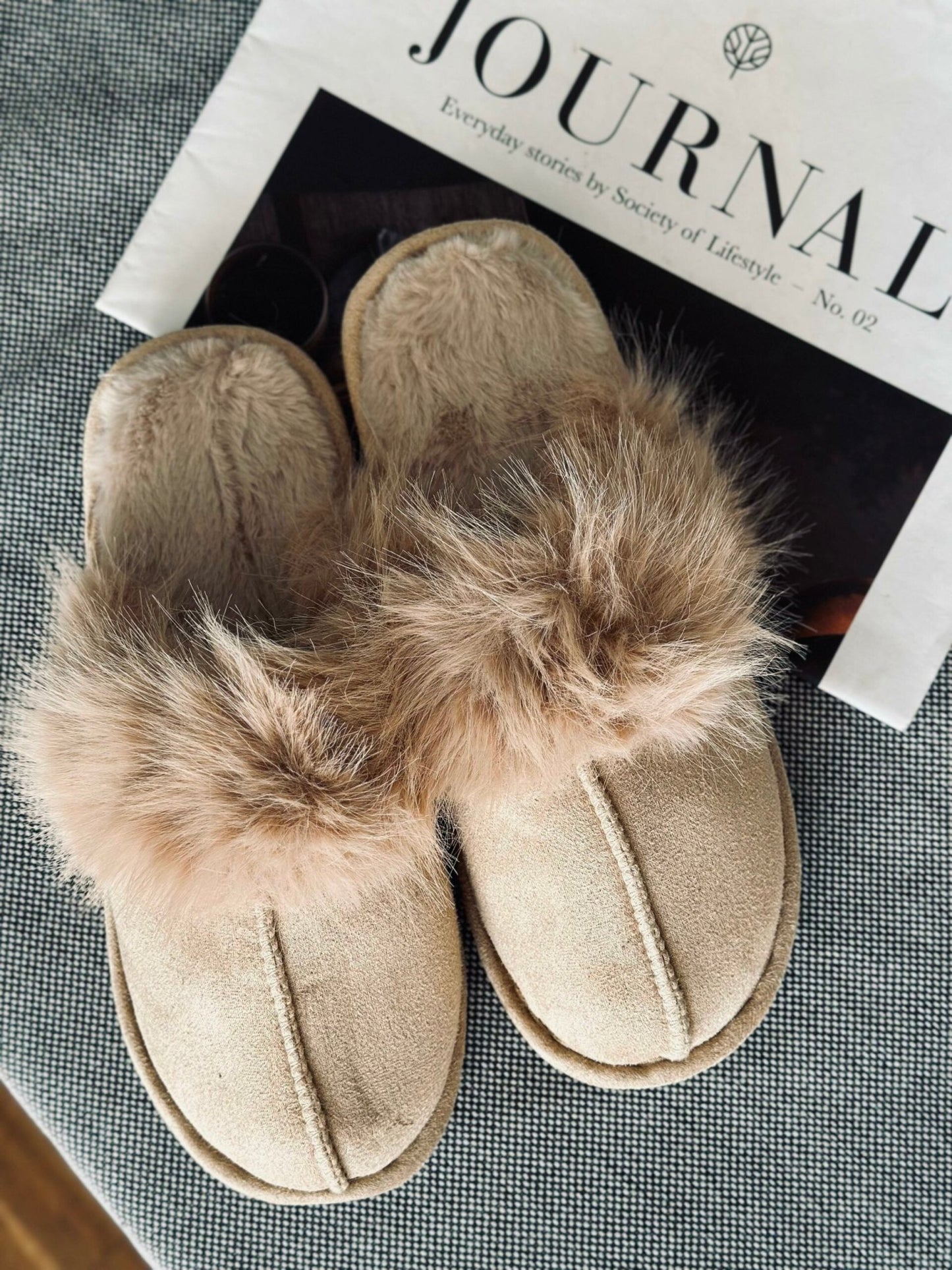 Hjemmesko - Lys Beige – ruskind, ensfarvet – VIAMAJA